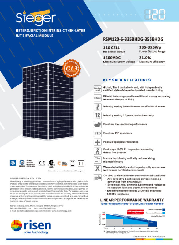 Risen Solar Panels - hjtpv.com - HJT PV Modules and cells